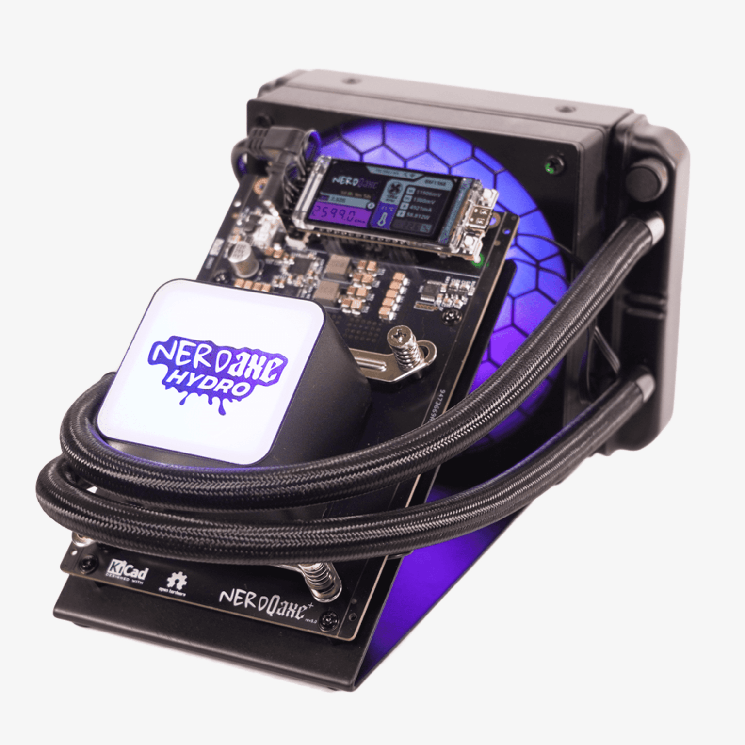 NerdQaxe+ Hydro | Advanced Liquid-Cooled Nerdaxe Miner for Solo Bitcoin Mining
